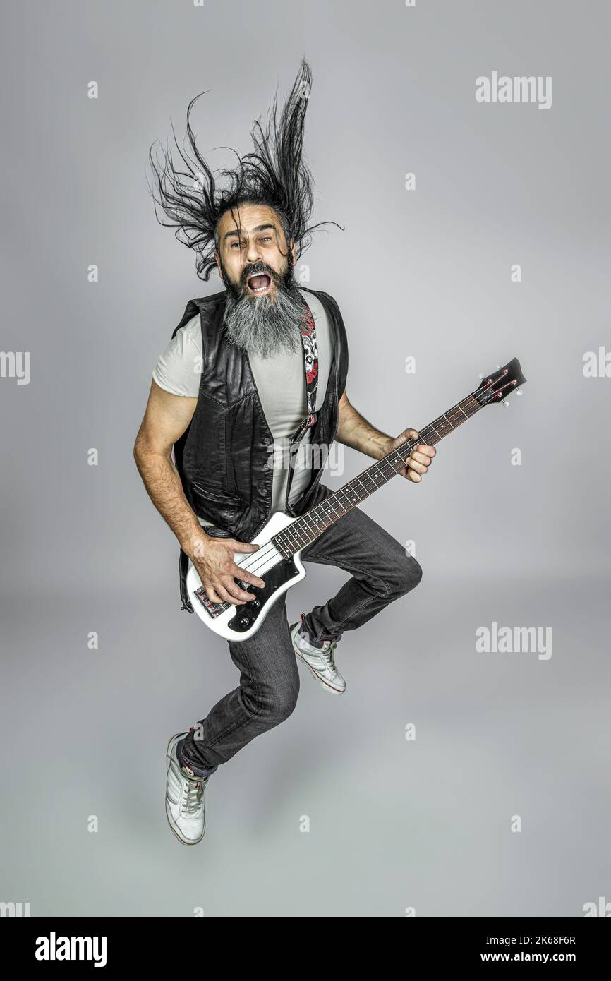 Portrait rock performer electric guitar hi-res stock photography and ...