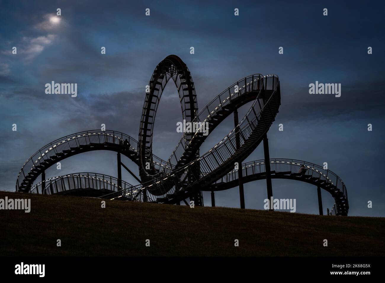 Tiger and Turtle, walkable roller coaster sculpture with illuminated ...