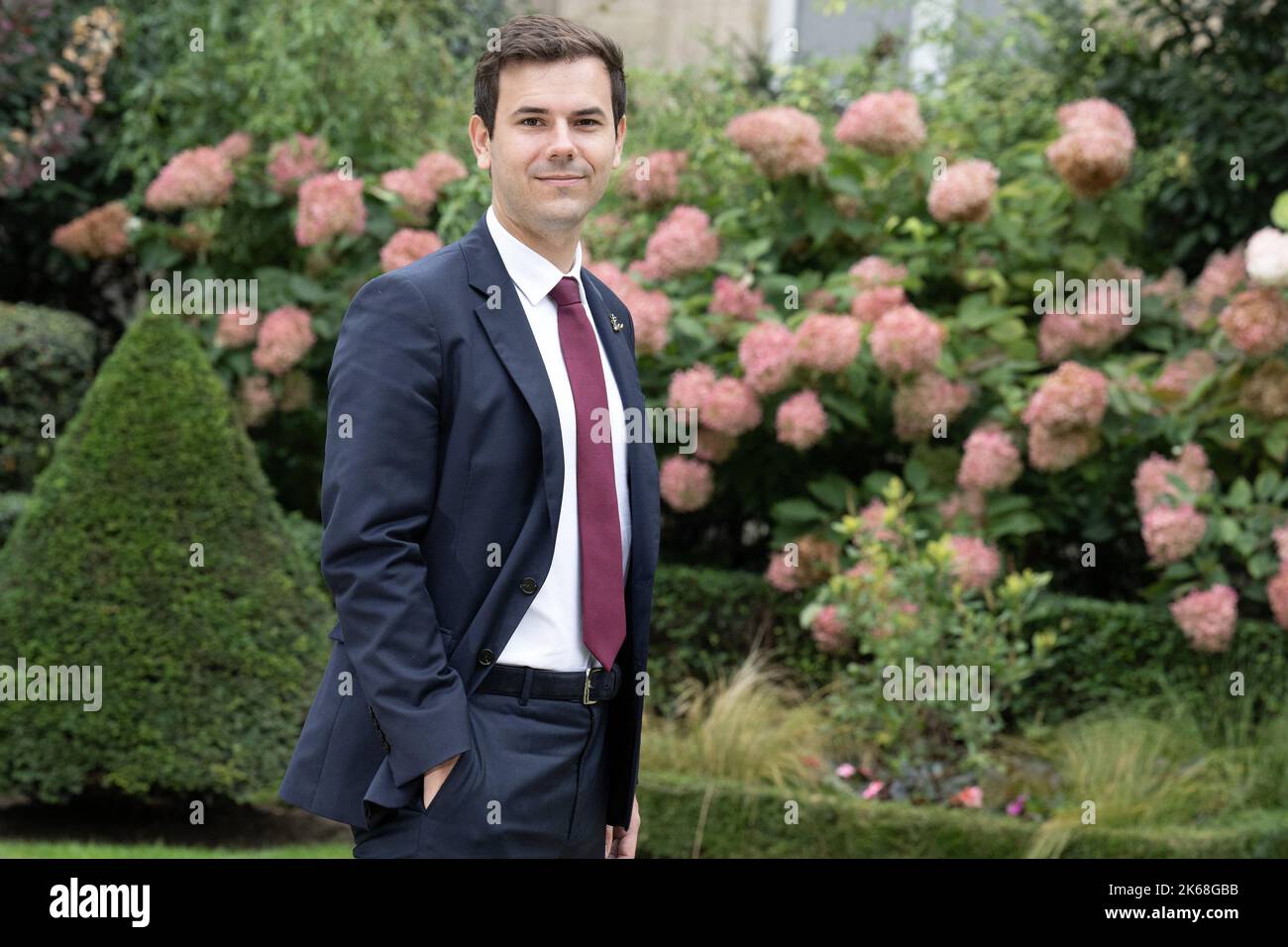 Deputy of the group Rassemblement national, Alexandre Sabatou poses in ...