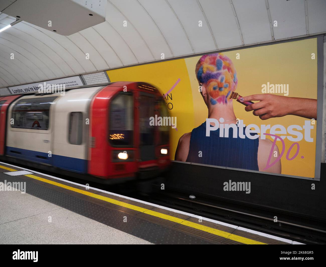 Pinterest advert on London underground, United Kingdom Stock Photo - Alamy