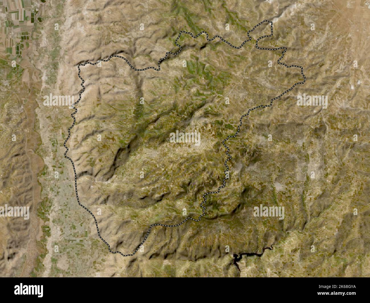 Ajlun, province of Jordan. Low resolution satellite map Stock Photo - Alamy