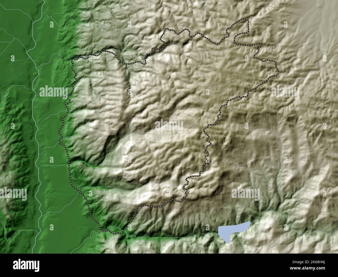 Ajlun, province of Jordan. Elevation map colored in wiki style with ...
