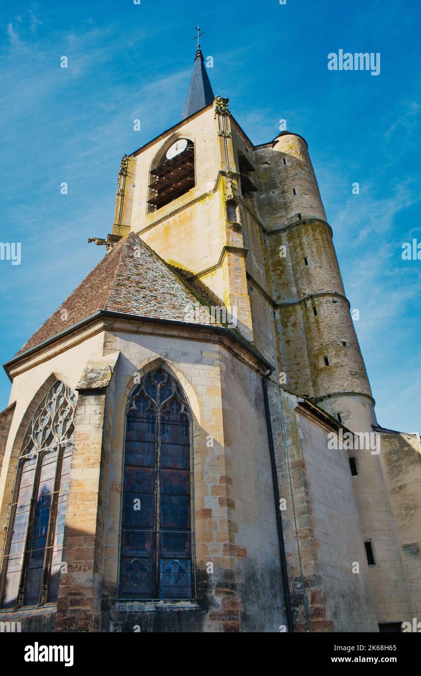 Tower and choir of the medieval church of St John the Baptist (St Jean ...