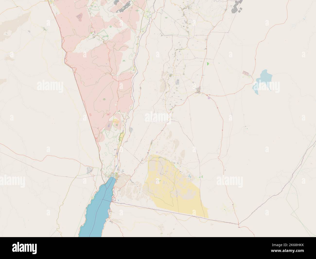 Aqaba, province of Jordan. Open Street Map Stock Photo - Alamy