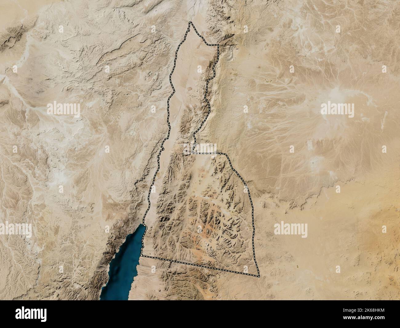 Aqaba, province of Jordan. Low resolution satellite map Stock Photo - Alamy