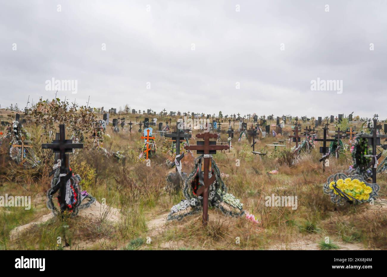 The cemetery next to a burial site that was discovered by the ...