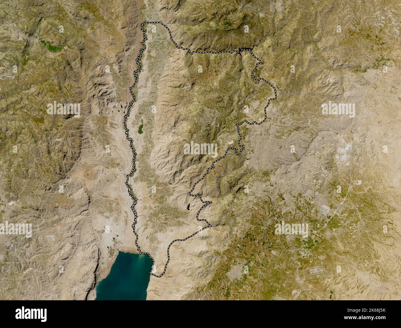 Balqa, province of Jordan. Low resolution satellite map Stock Photo - Alamy