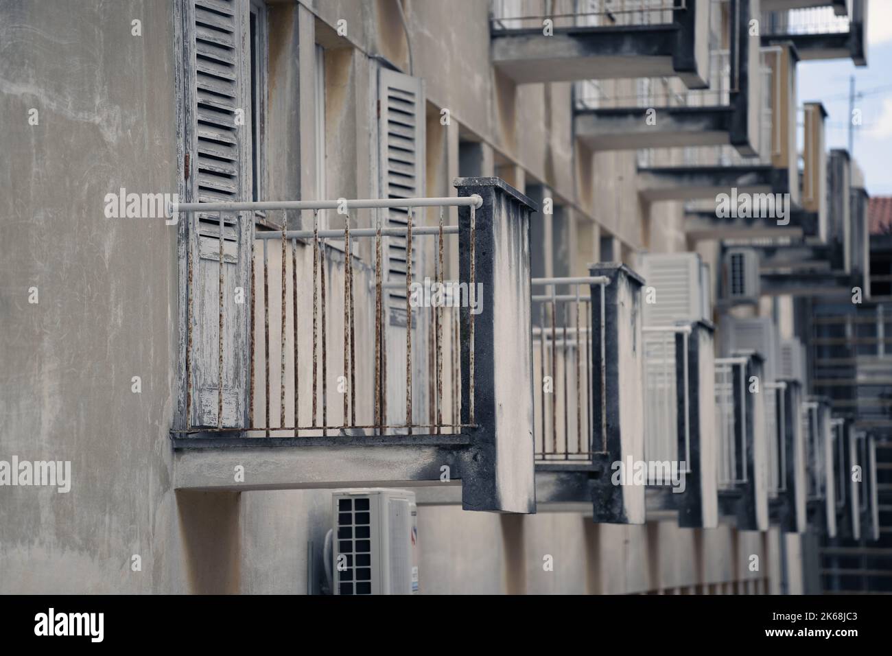 An exterior of an old residential building Stock Photo - Alamy