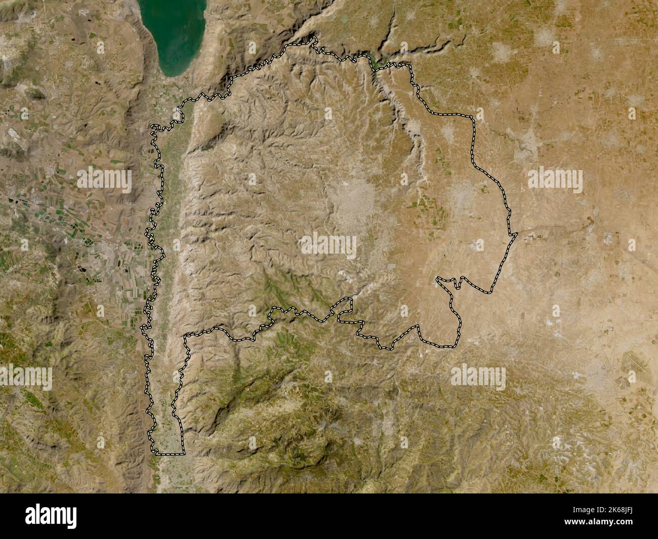 Irbid, province of Jordan. Low resolution satellite map Stock Photo - Alamy