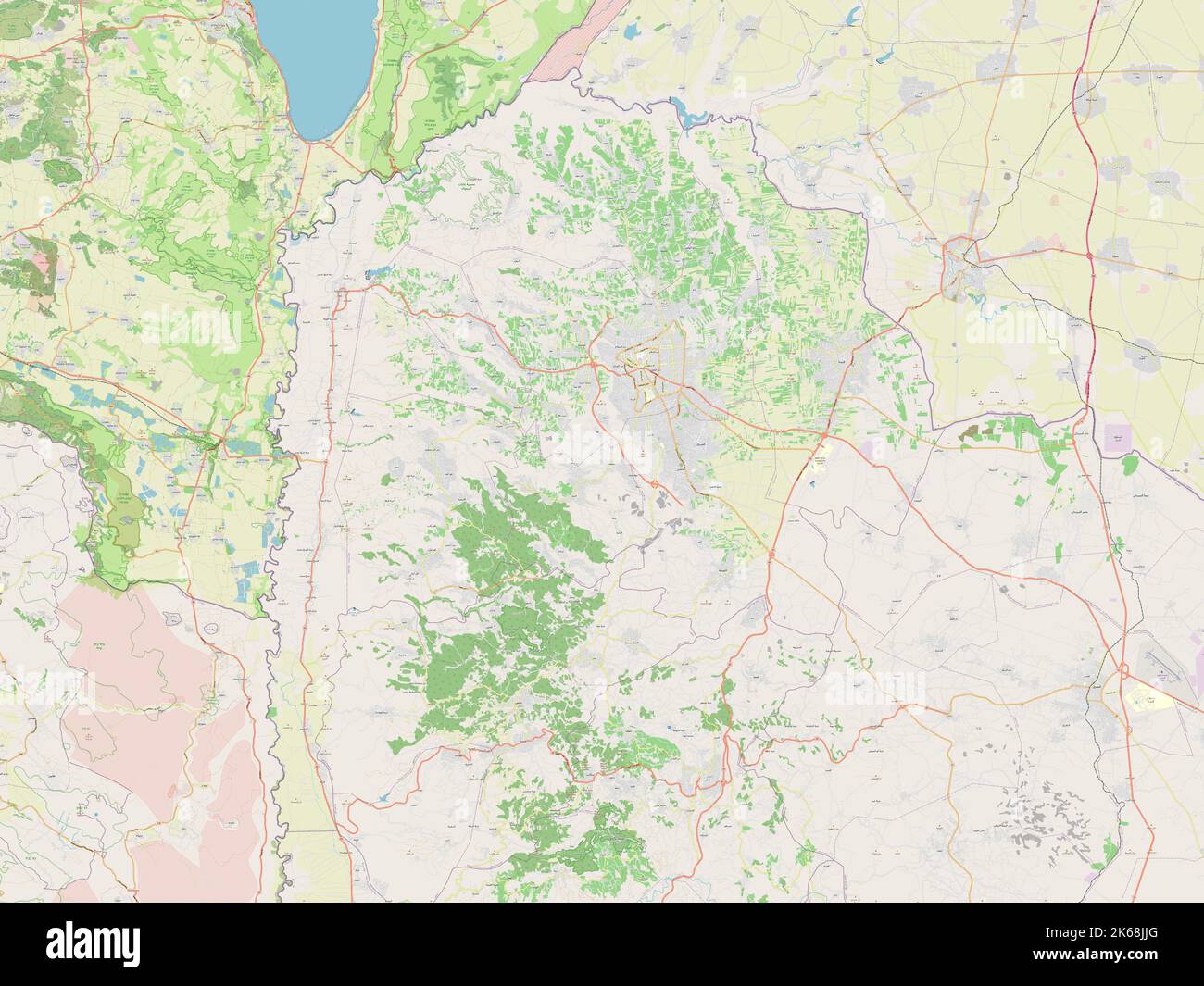 Irbid, province of Jordan. Open Street Map Stock Photo - Alamy