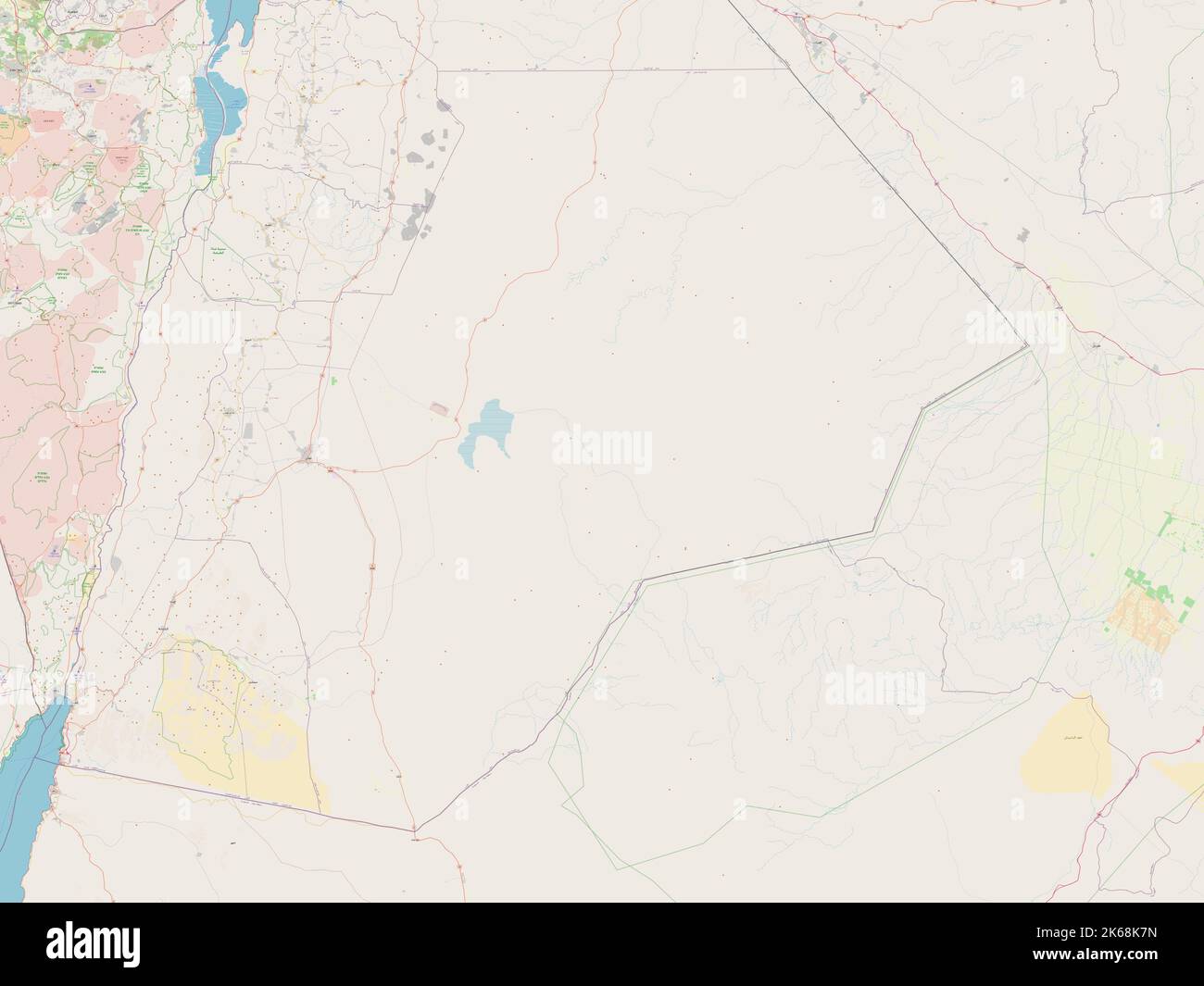 Ma`an, province of Jordan. Open Street Map Stock Photo - Alamy