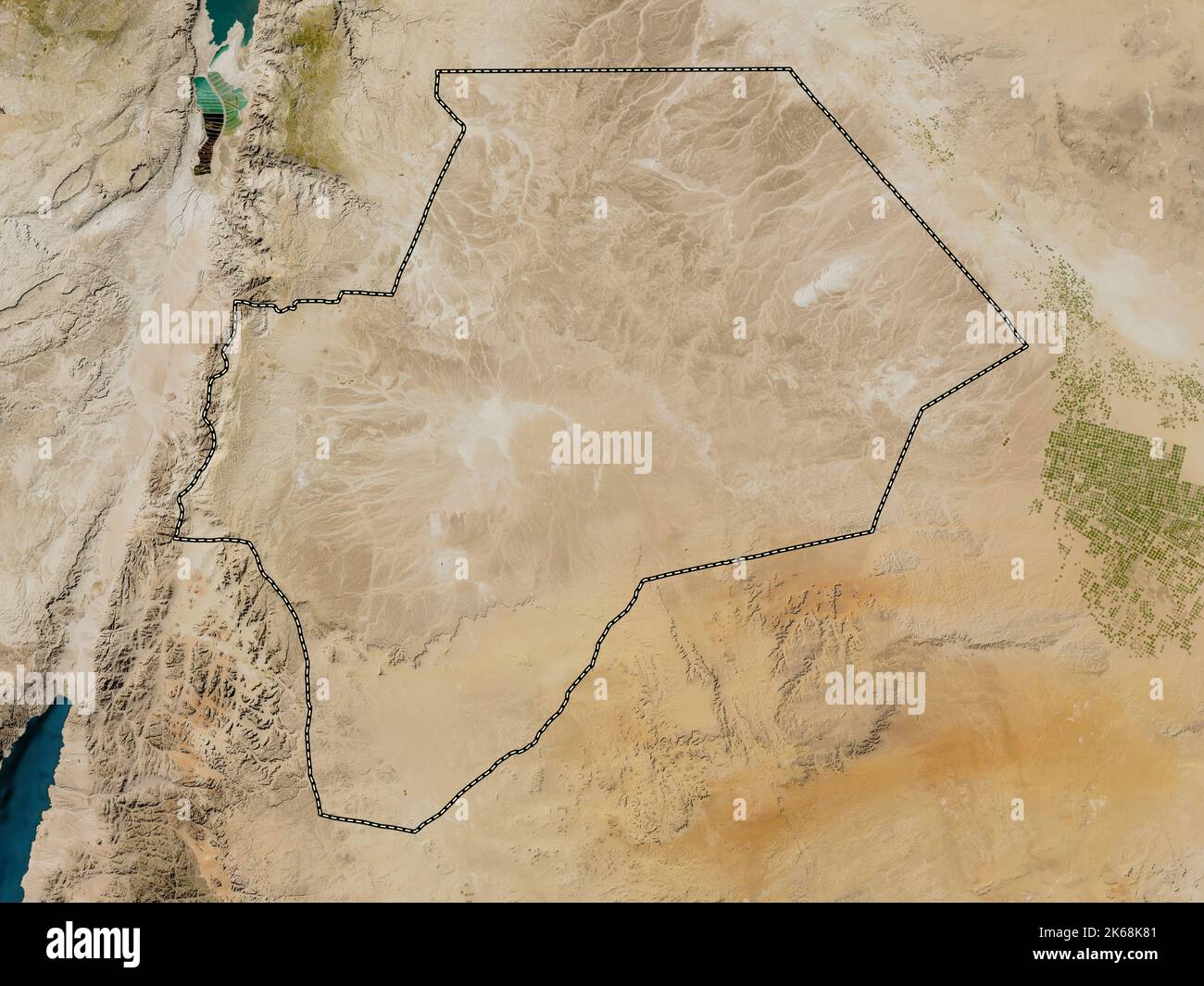 Ma`an, province of Jordan. Low resolution satellite map Stock Photo - Alamy