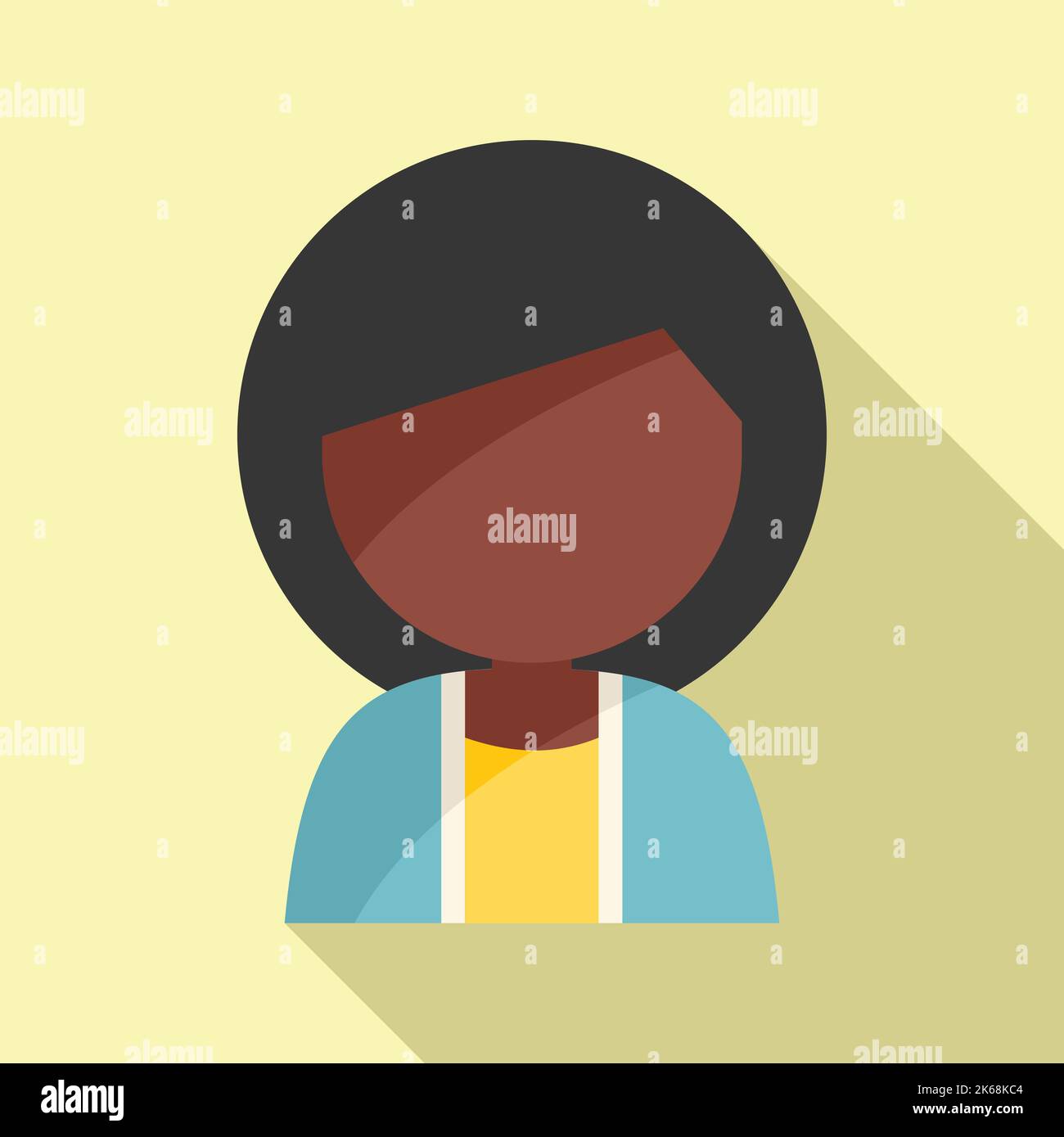 African woman icon flat vector. Adult person. Africa tribal Stock ...