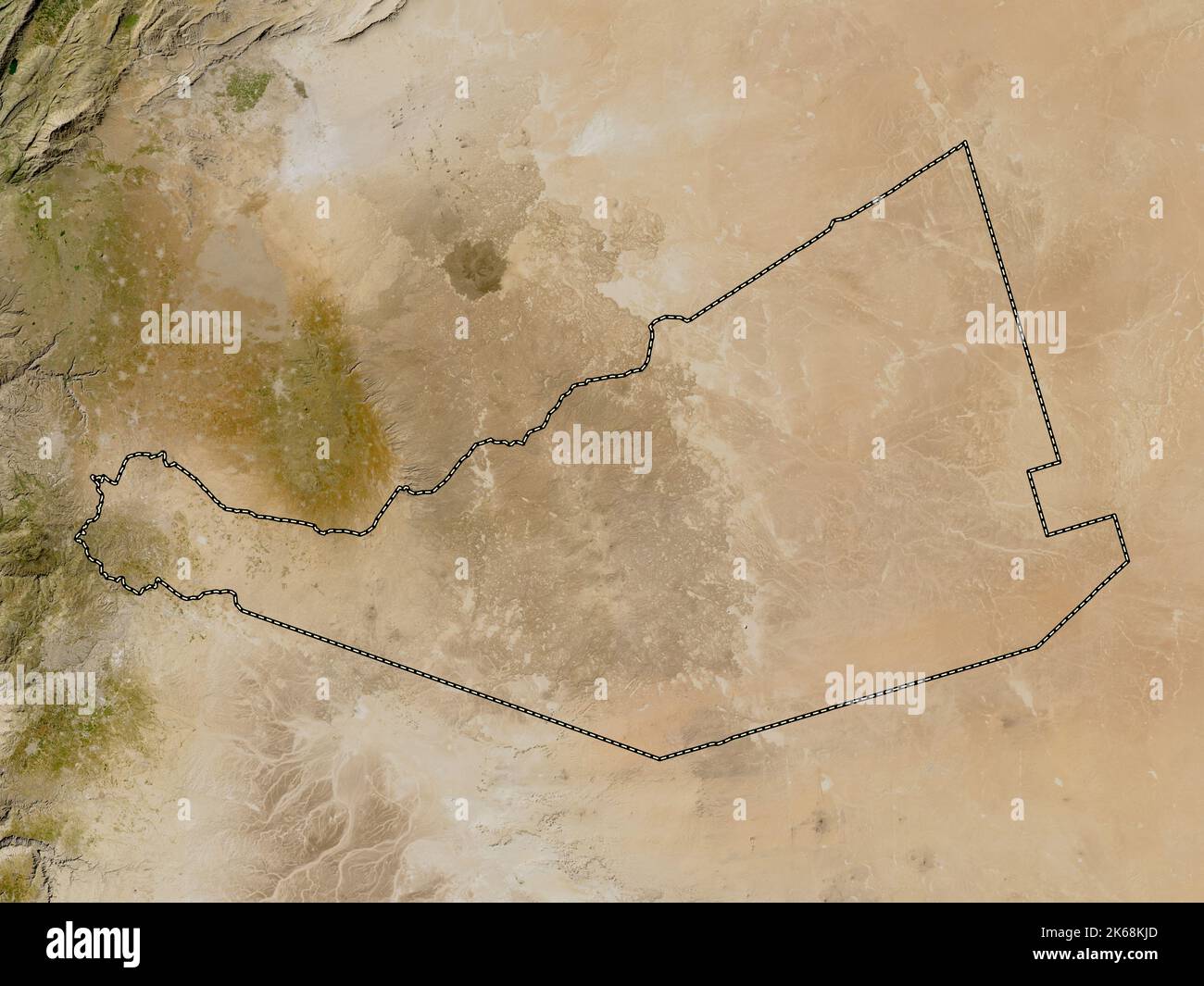Mafraq, province of Jordan. Low resolution satellite map Stock Photo ...