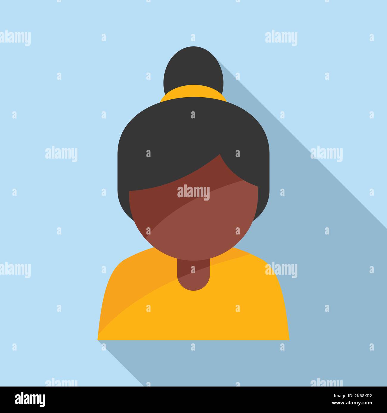 Tanzania girl icon flat vector. African person. Indian desk Stock ...