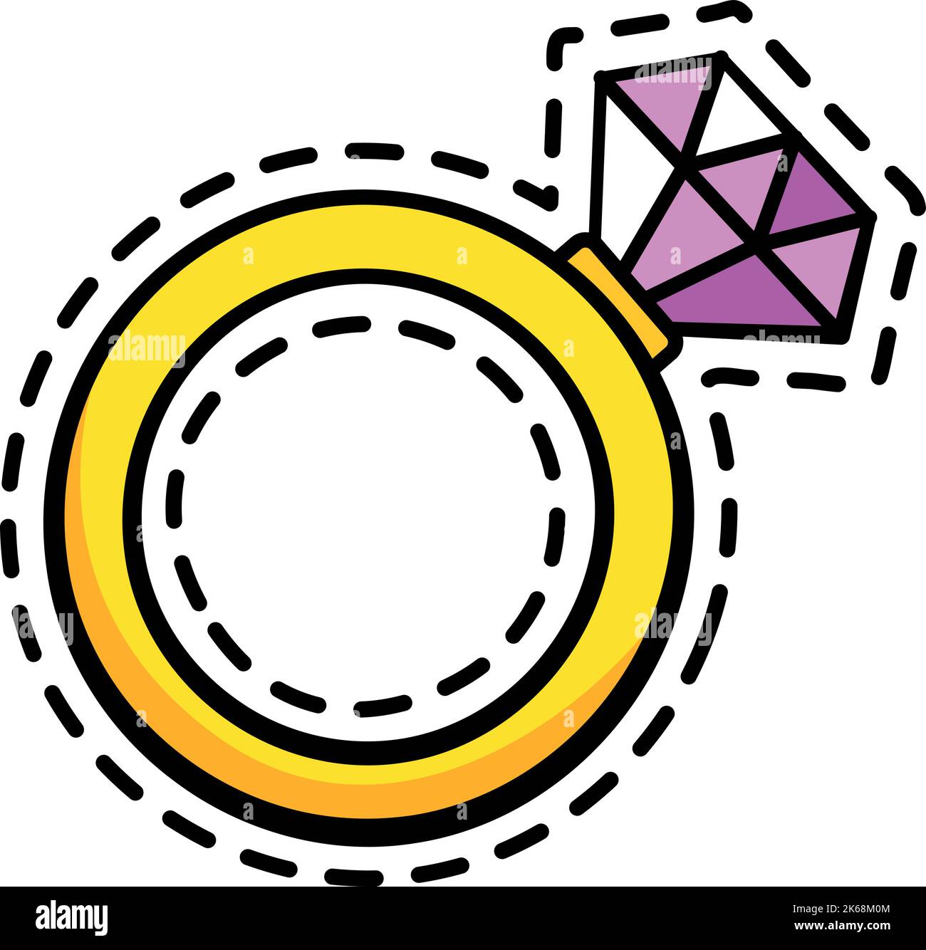 Diamond ring patch. Marriage proposal sticker. Jewellery sign Stock ...