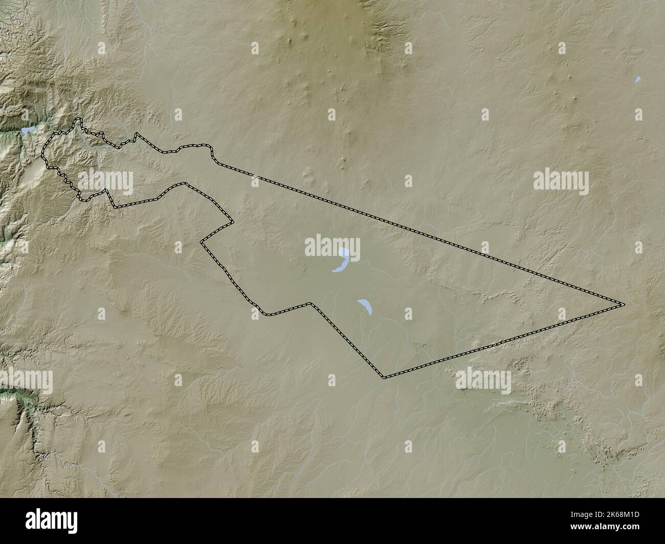 Zarqa, province of Jordan. Elevation map colored in wiki style with ...