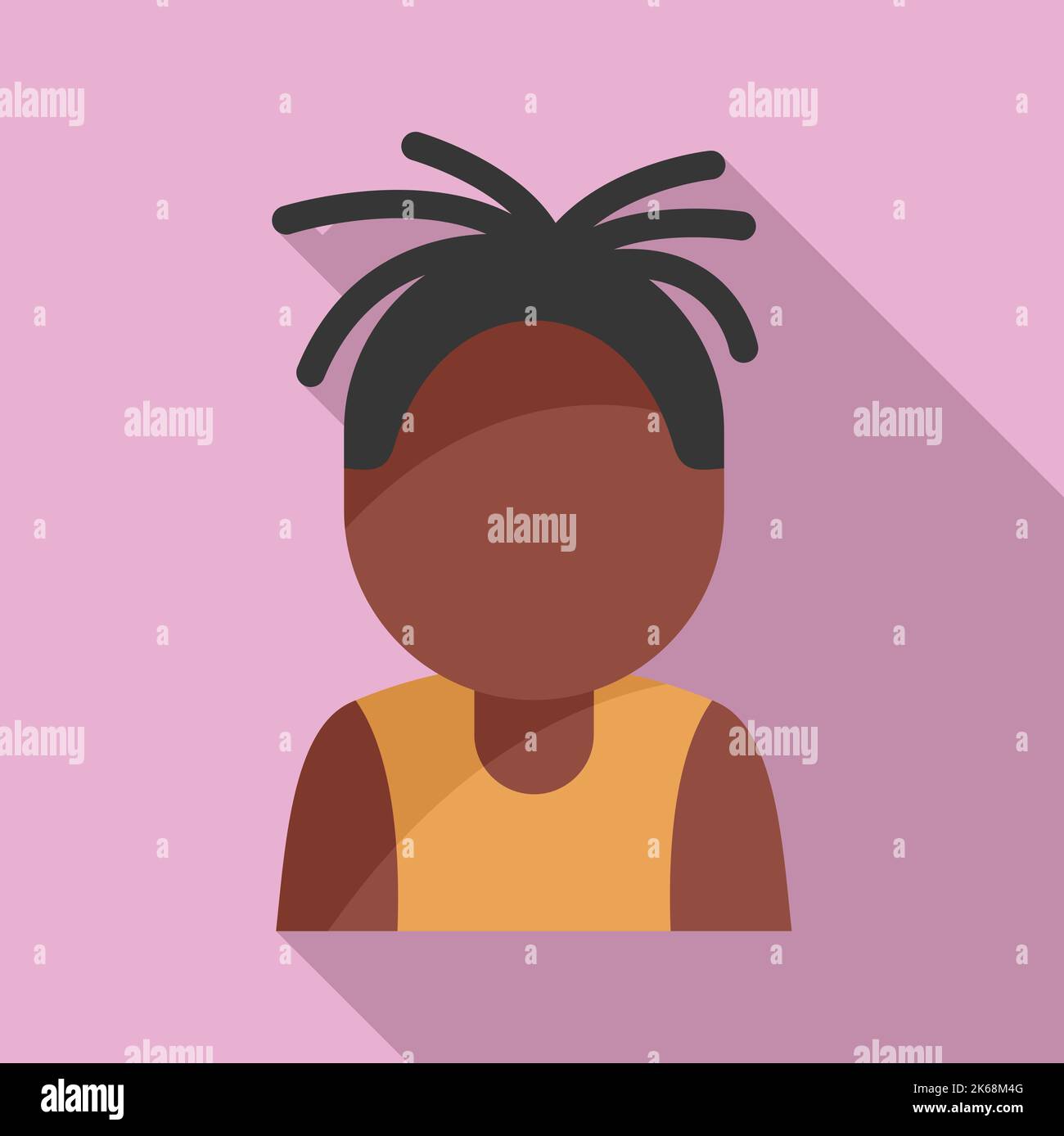 Cute african kid icon flat vector. Africa couple. Ethnic tribal Stock ...