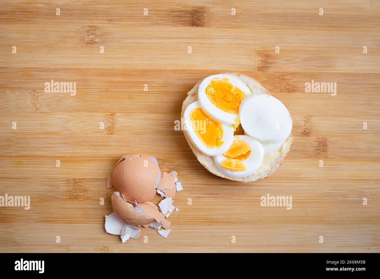 bread rolls with egg and sea salt Stock Photo - Alamy