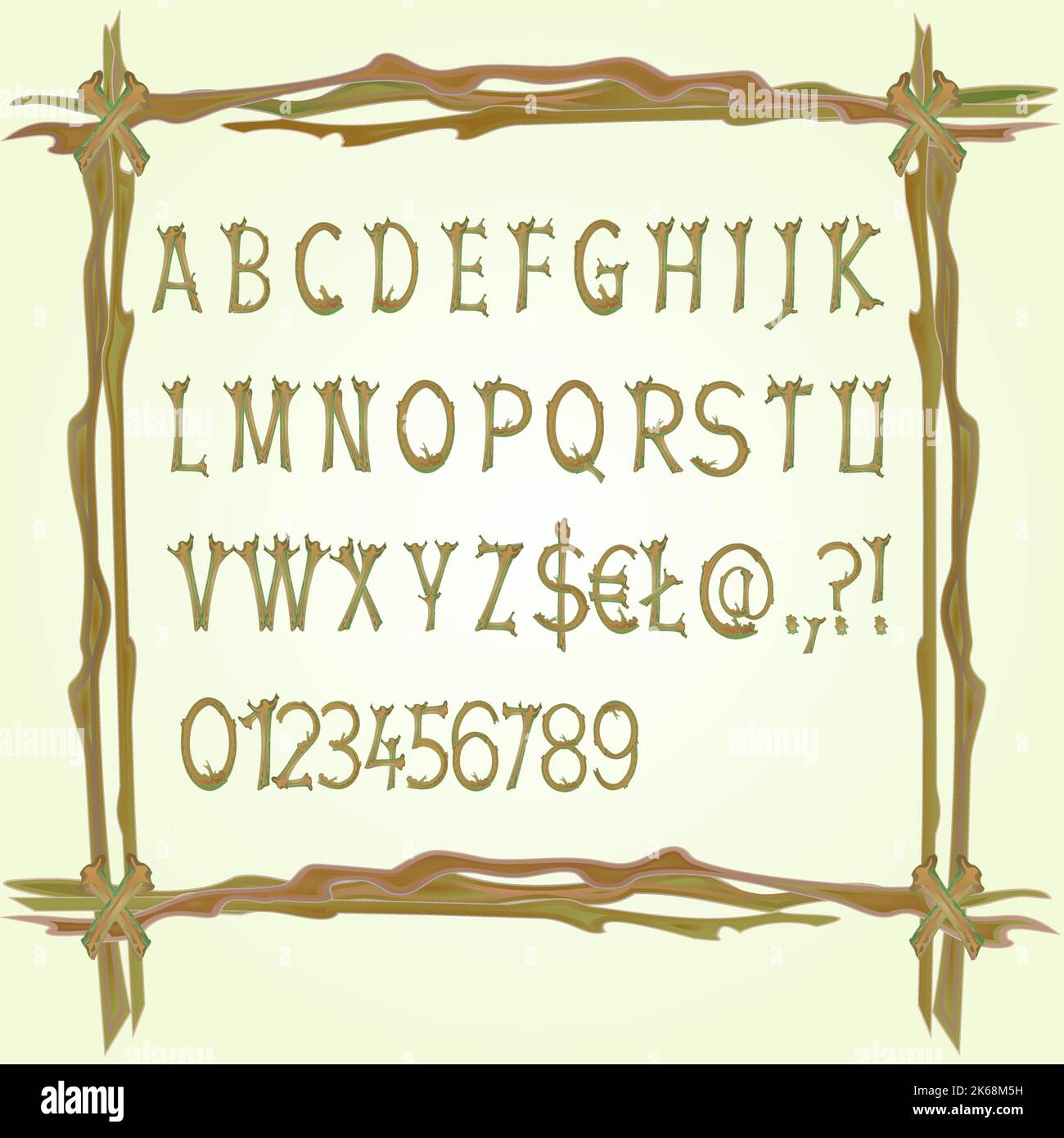 Nature abc letters made Stock Vector Images - Alamy