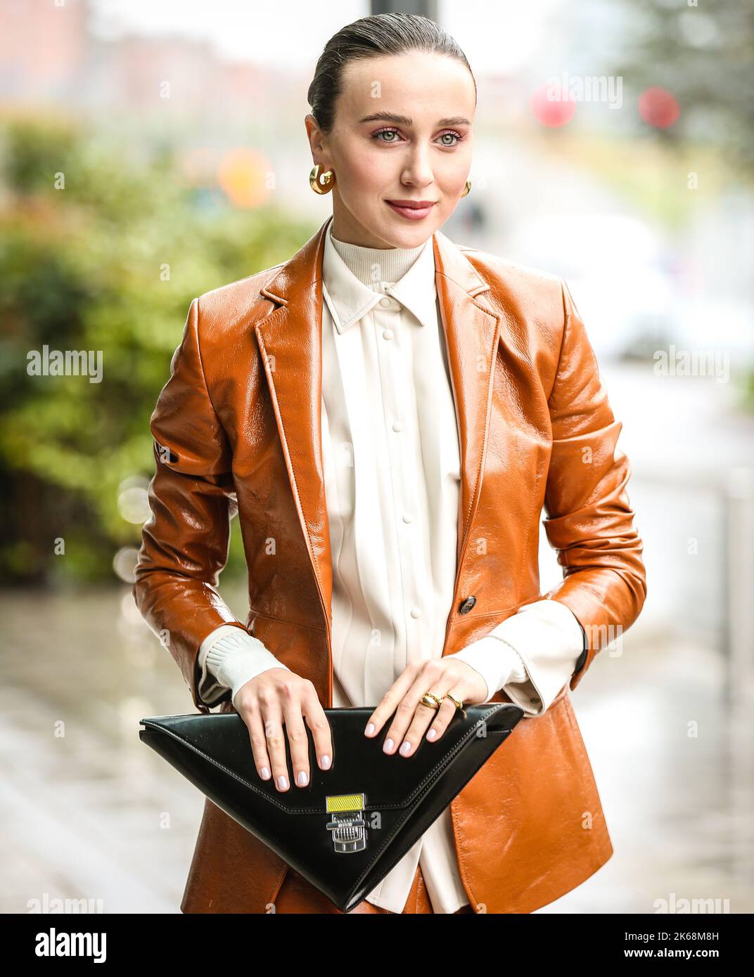 MILAN, Italy- September 24 2022: Mary Leest on the street in Milan ...