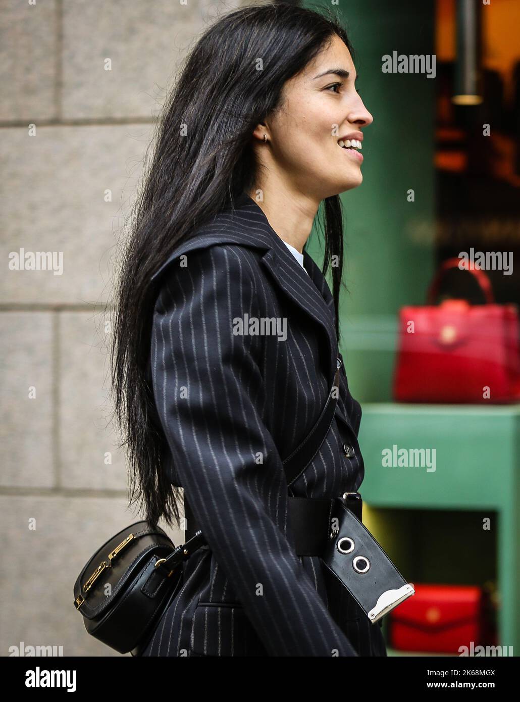 MILAN, Italy- September 24 2022: Caroline Issa on the street in Milan ...