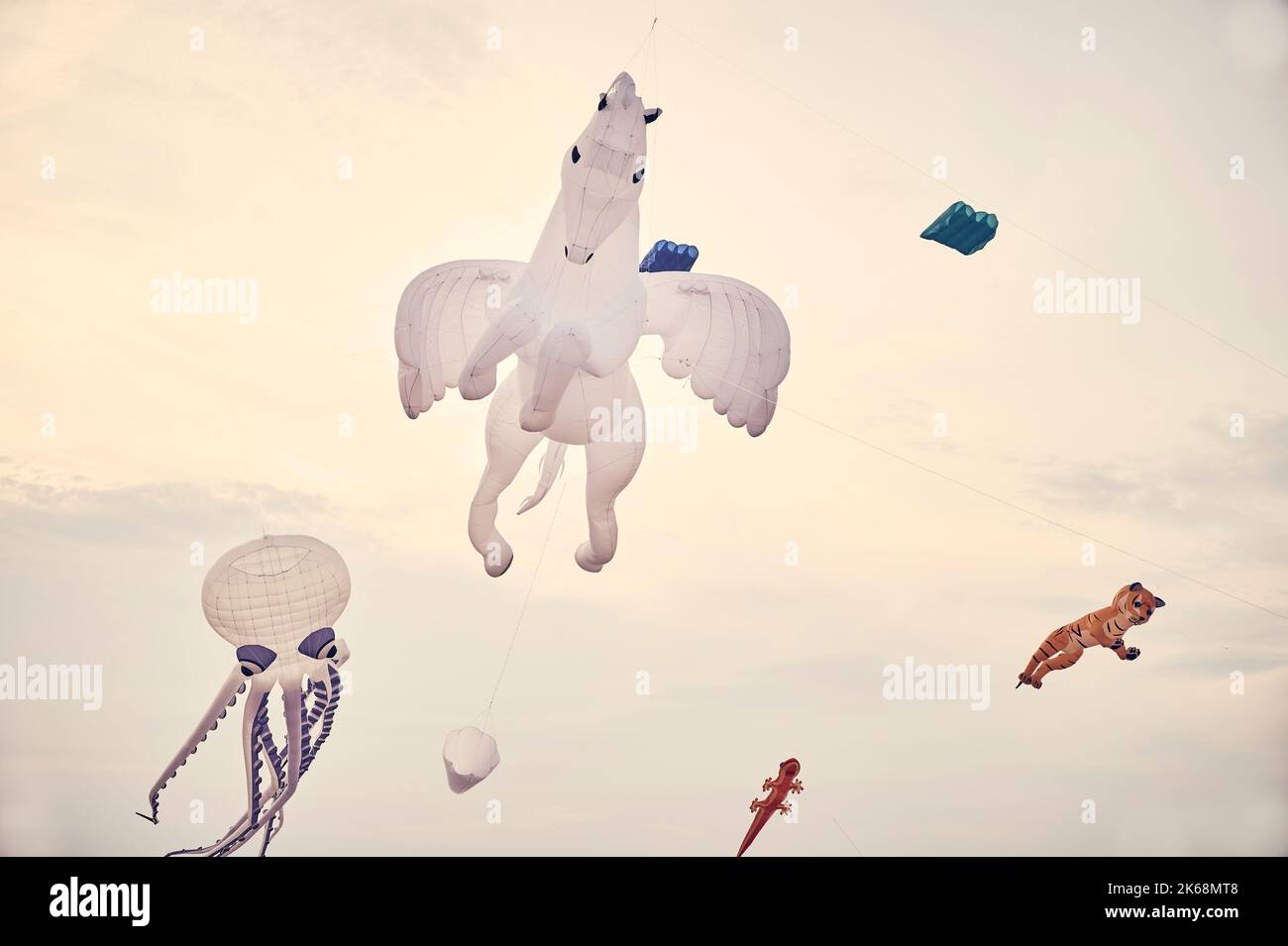 St Annes International kite festival .Pegasus the flying horse Stock ...