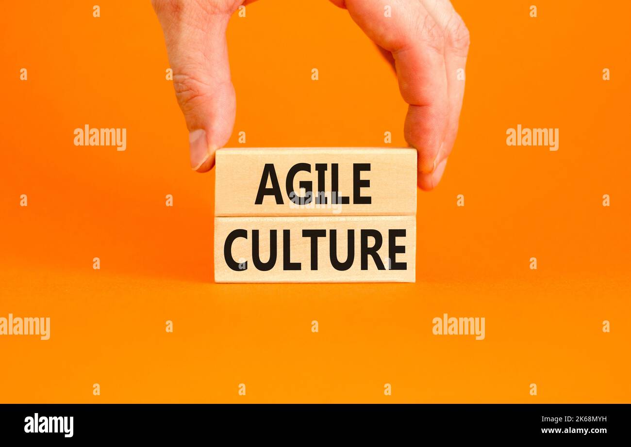 Agile Culture Symbol Concept Words Agile Culture On Wooden Blocks
