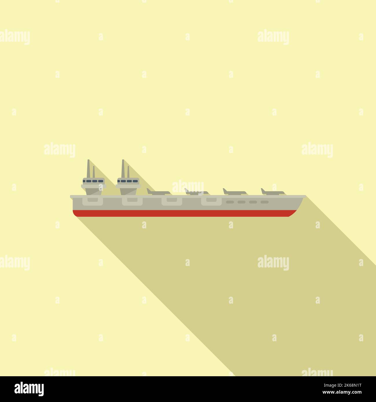 Flat top warship Stock Vector Images - Alamy