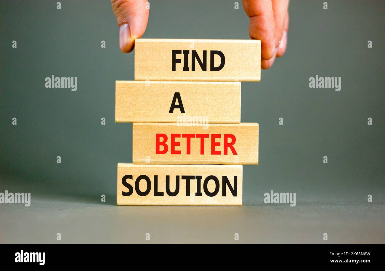 Find a better solution symbol. Concept words Find a better solution on ...