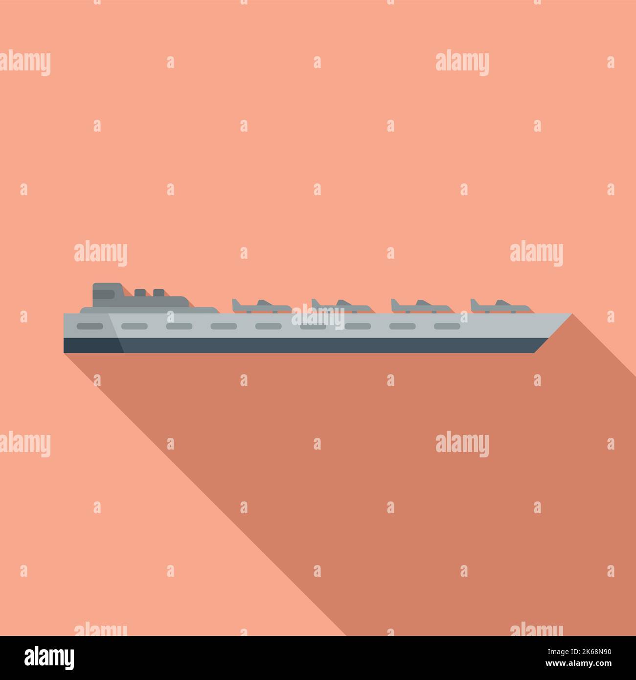 Flat top warship Stock Vector Images - Alamy