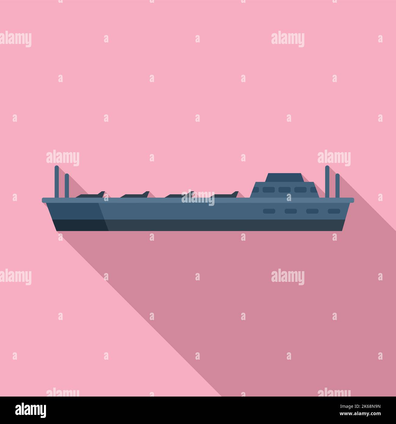 Airplane carrier icon flat vector. Navy ship. Naval top view Stock ...