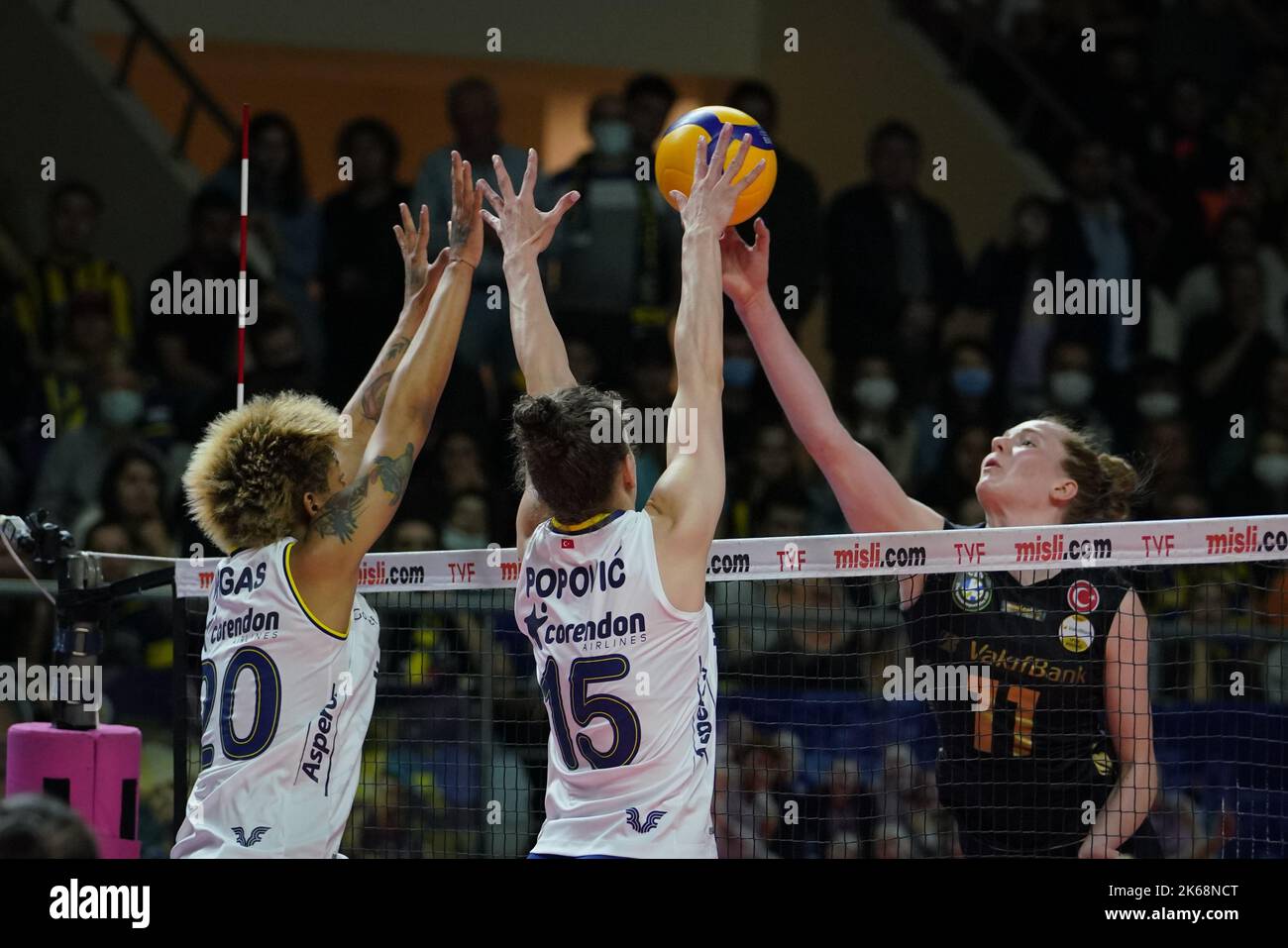 ISTANBUL, TURKEY - APRIL 30, 2022: Melissa Vargas and Mina Popovic in ...