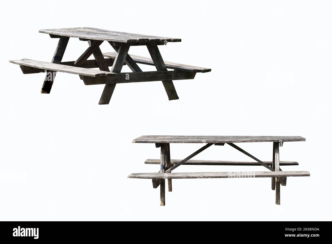 Old green park bench Cut Out Stock Images & Pictures - Alamy