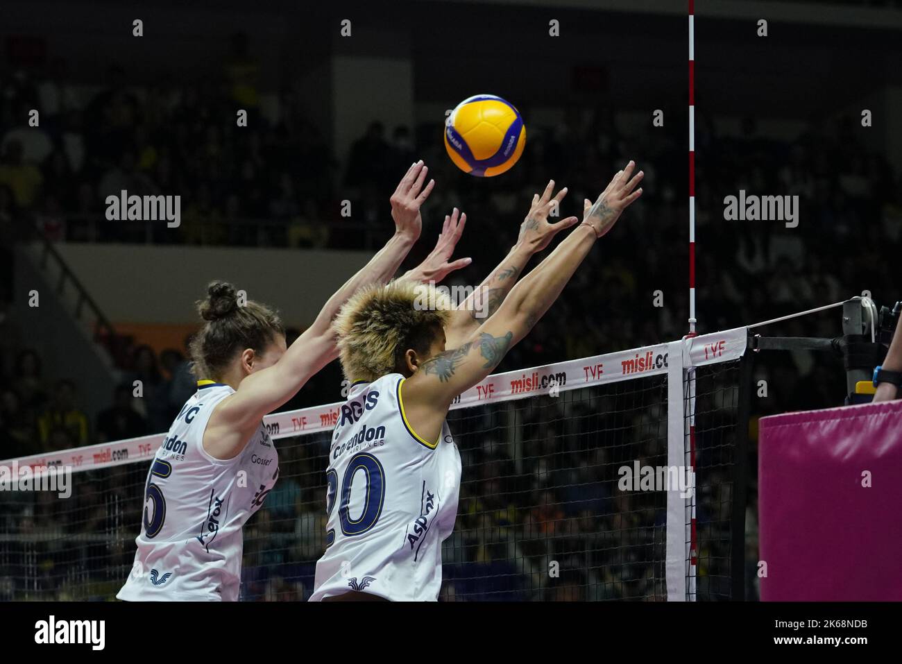 ISTANBUL, TURKEY - APRIL 30, 2022: Mina Popovic and Melissa Vargas in ...