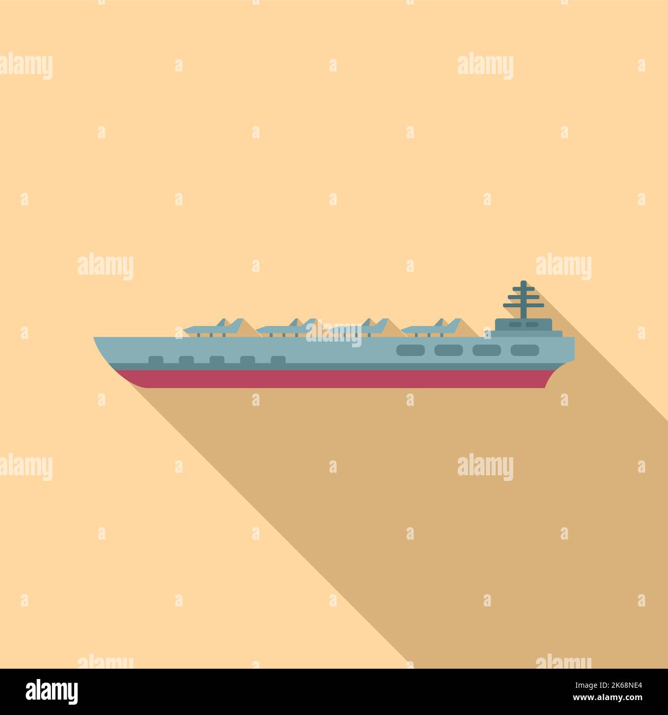 Plane aircraft carrier icon flat vector. Naval view. Jet sea Stock Vector Image & Art - Alamy