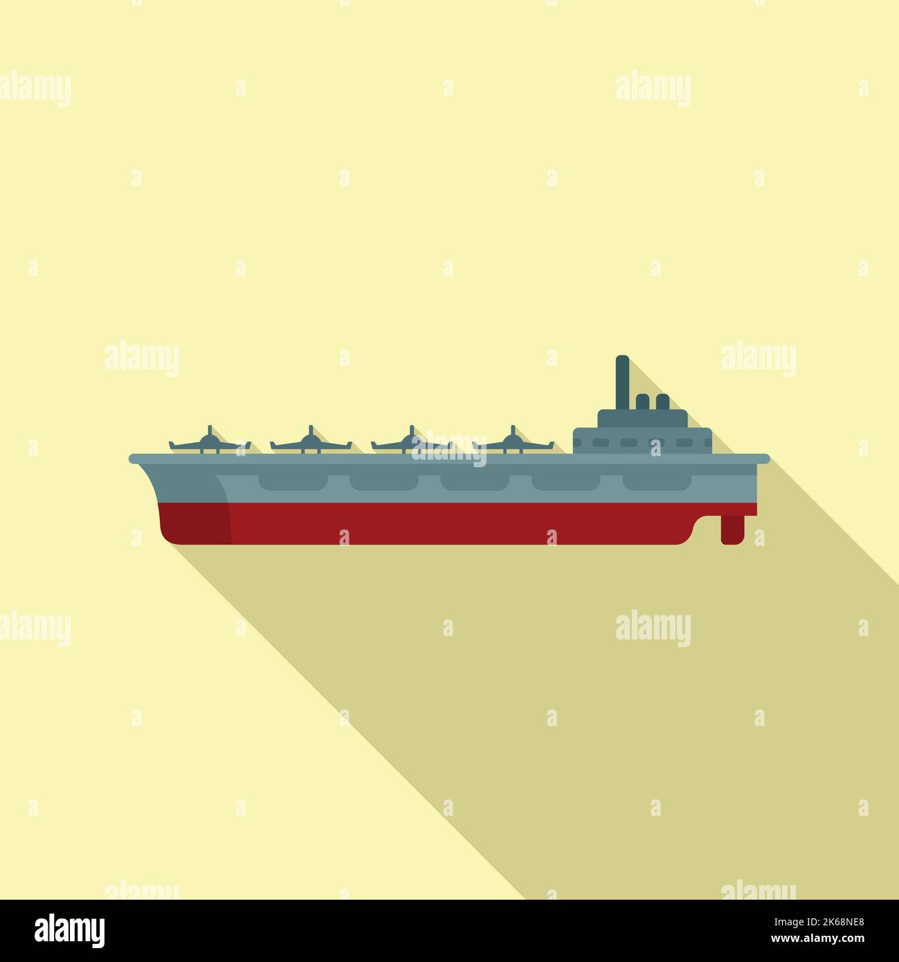 Sea aircraft carrier icon flat vector. Navy ship. Naval view Stock Vector Image & Art - Alamy