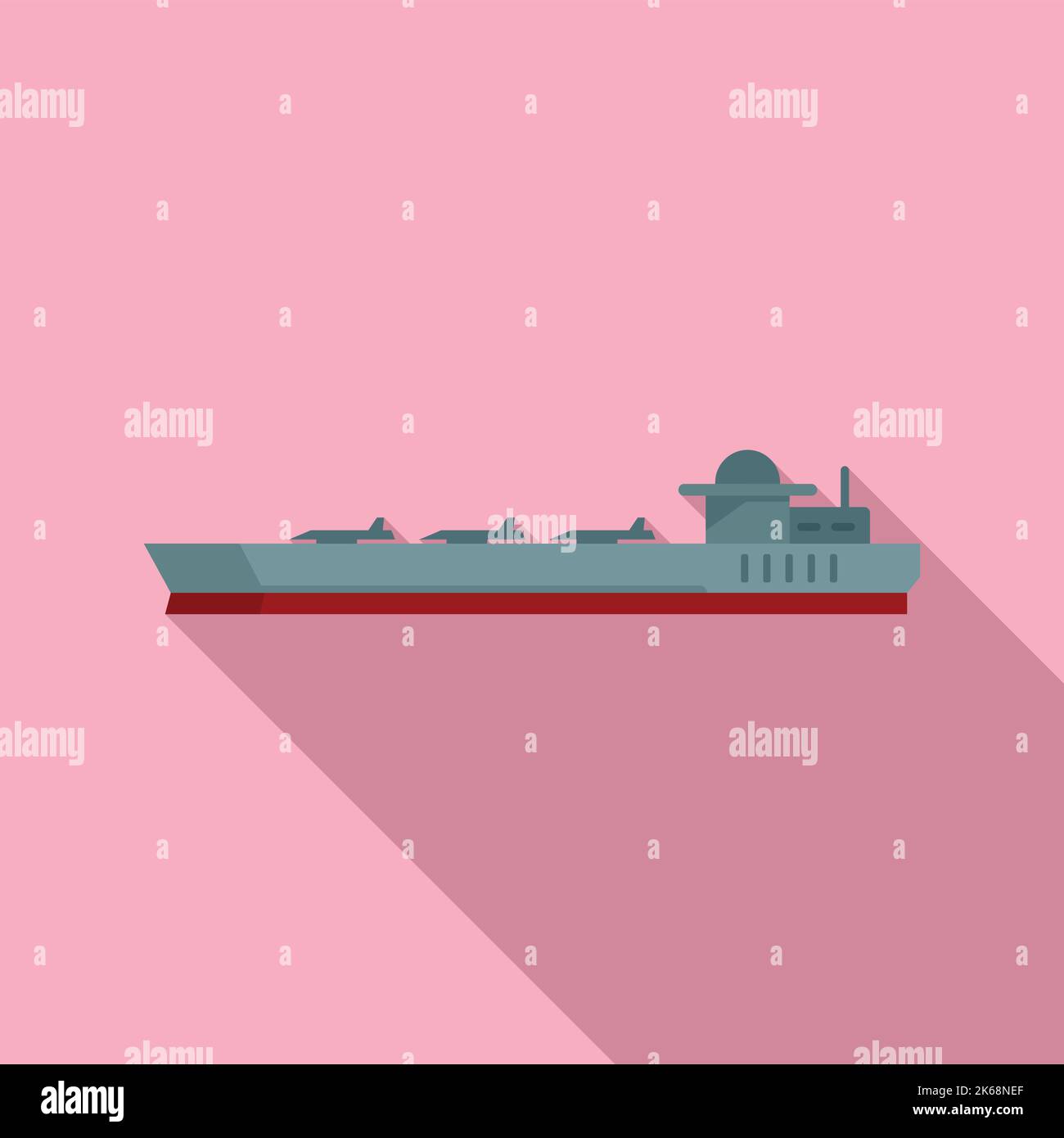 Weapon carrier ship icon flat vector. Navy battleship. Naval view Stock Vector Image & Art - Alamy