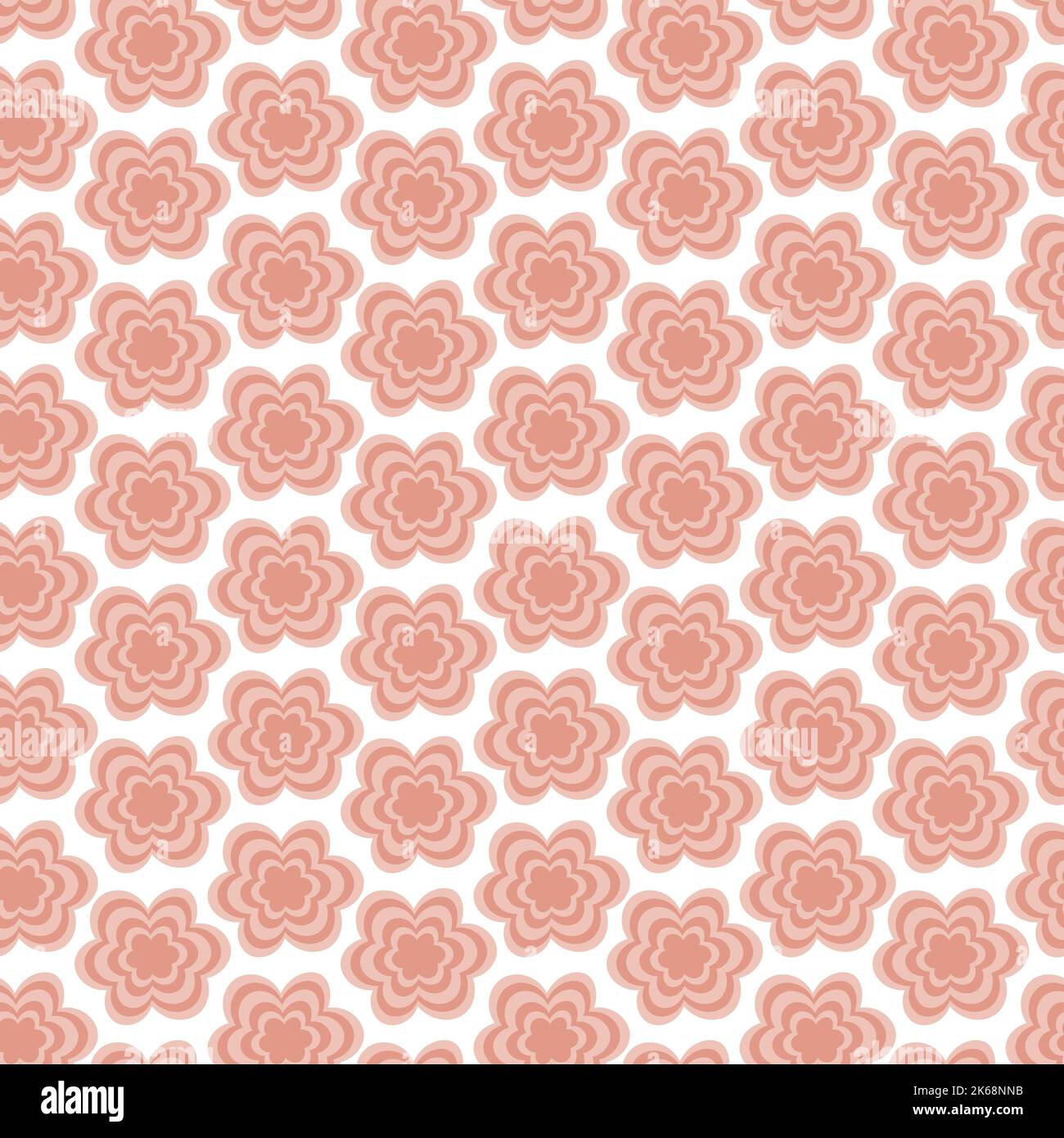 Flowers. Repeating vector pattern. Isolated colorless background. Flat style. Seamless summer ...