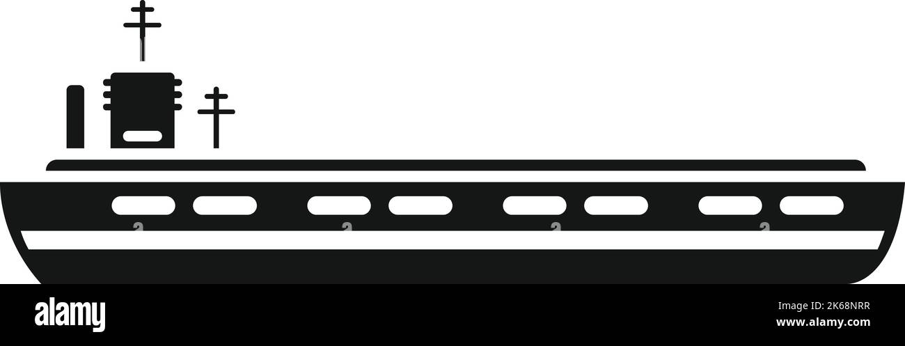 Flight aircraft carrier icon simple vector. Navy ship. Naval view Stock ...