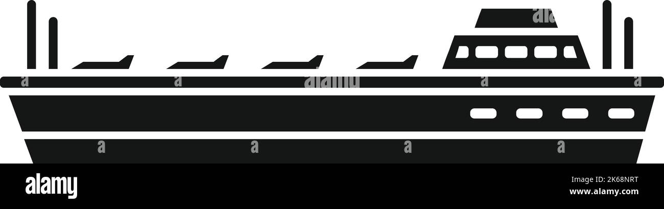 Airplane carrier icon simple vector. Navy ship. Naval top view Stock ...