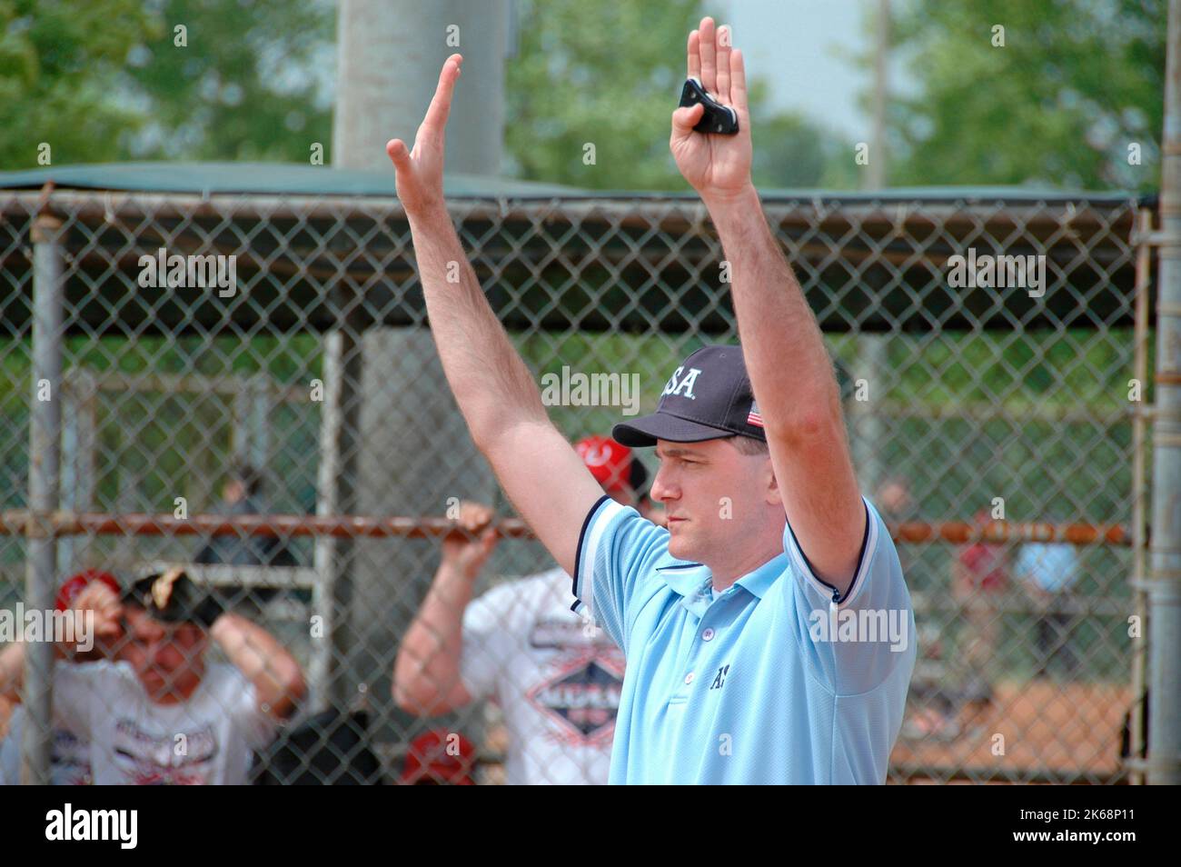 softball umpires for ASA in the US during games making calls and in ...