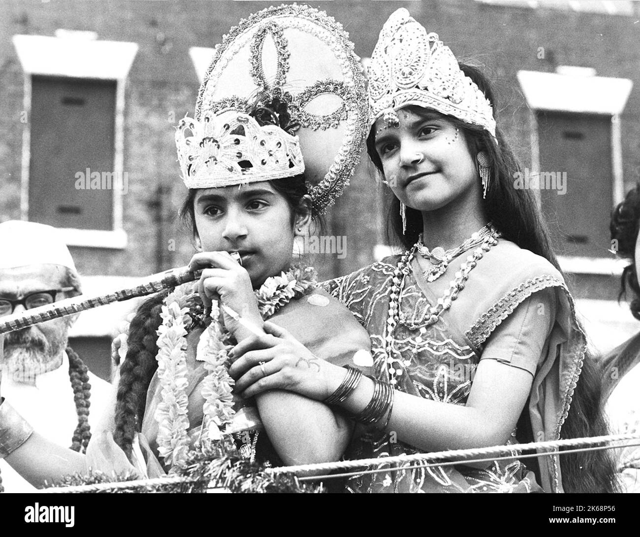 Sisters Pavan and Anjun Haire on Sri Sataya Sai centre carnival float ...