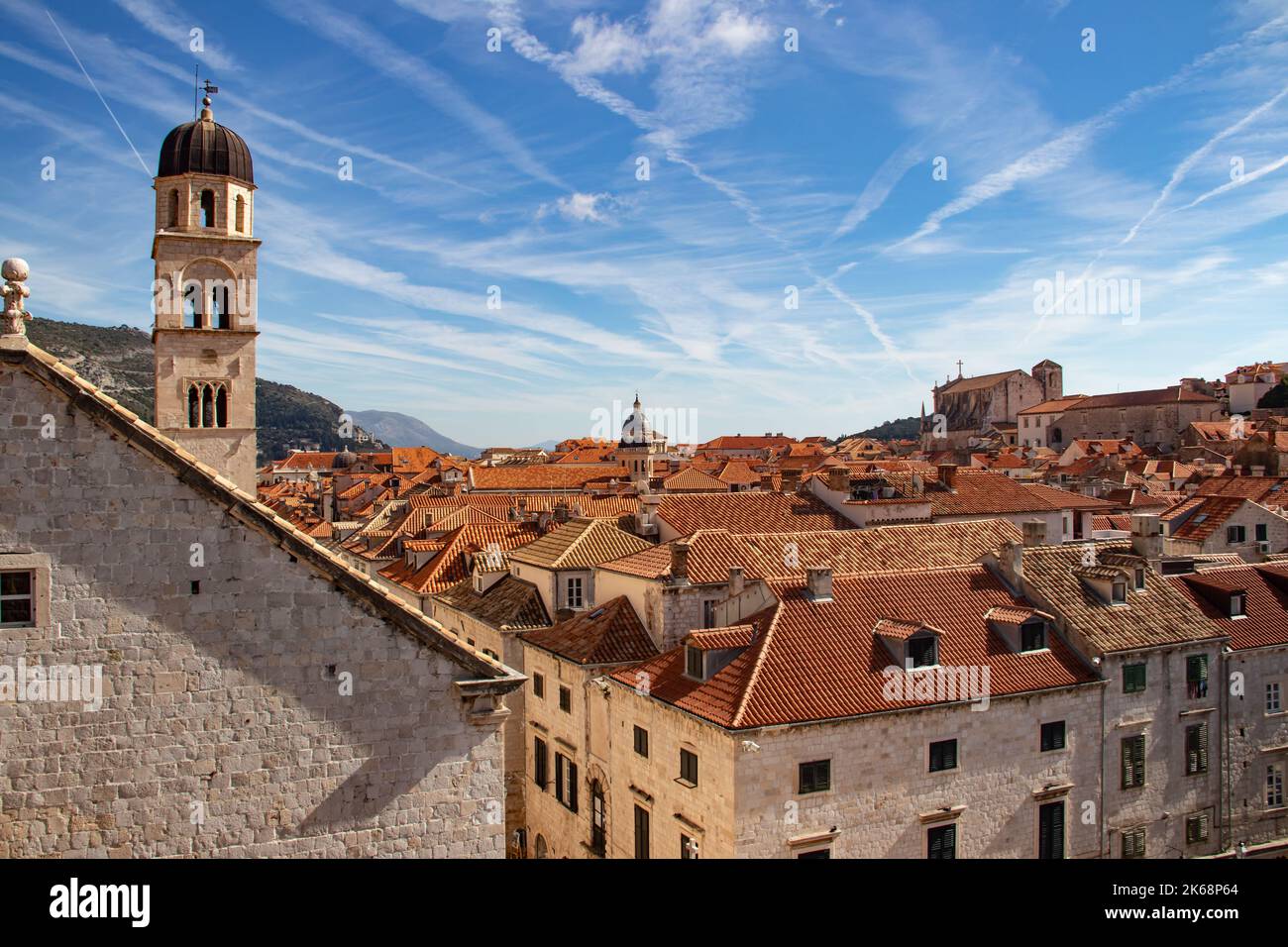 Dubrovnik old city and fortress, city in Croatia (Hrvatska), location ...