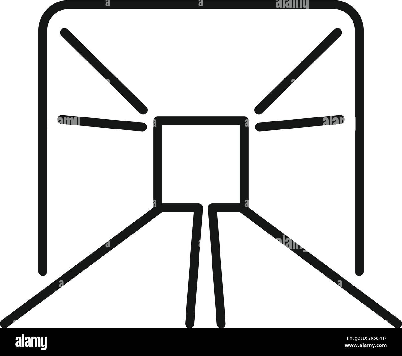 Mine tunnel icon outline vector. Car road. View subway Stock Vector ...