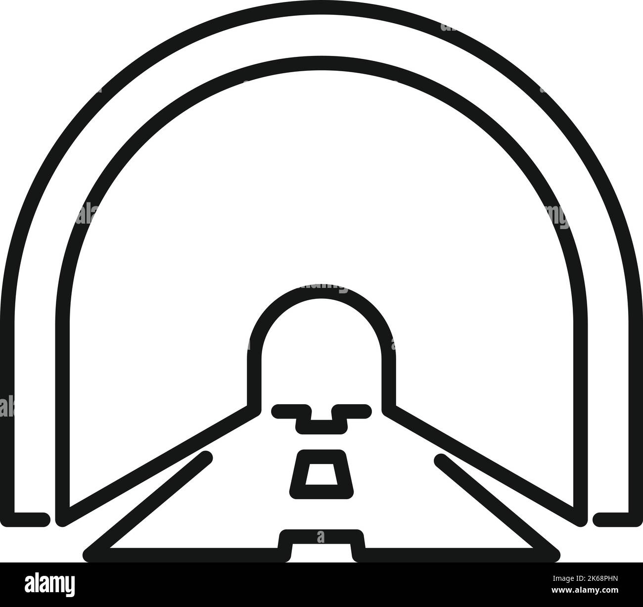 Traffic tunnel icon outline vector. Road entrance. Subway drive Stock ...