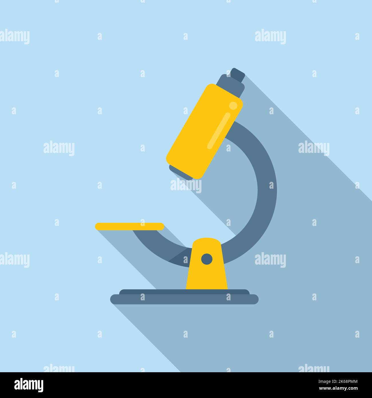 School microscope icon flat vector. Examination check. Mark result ...