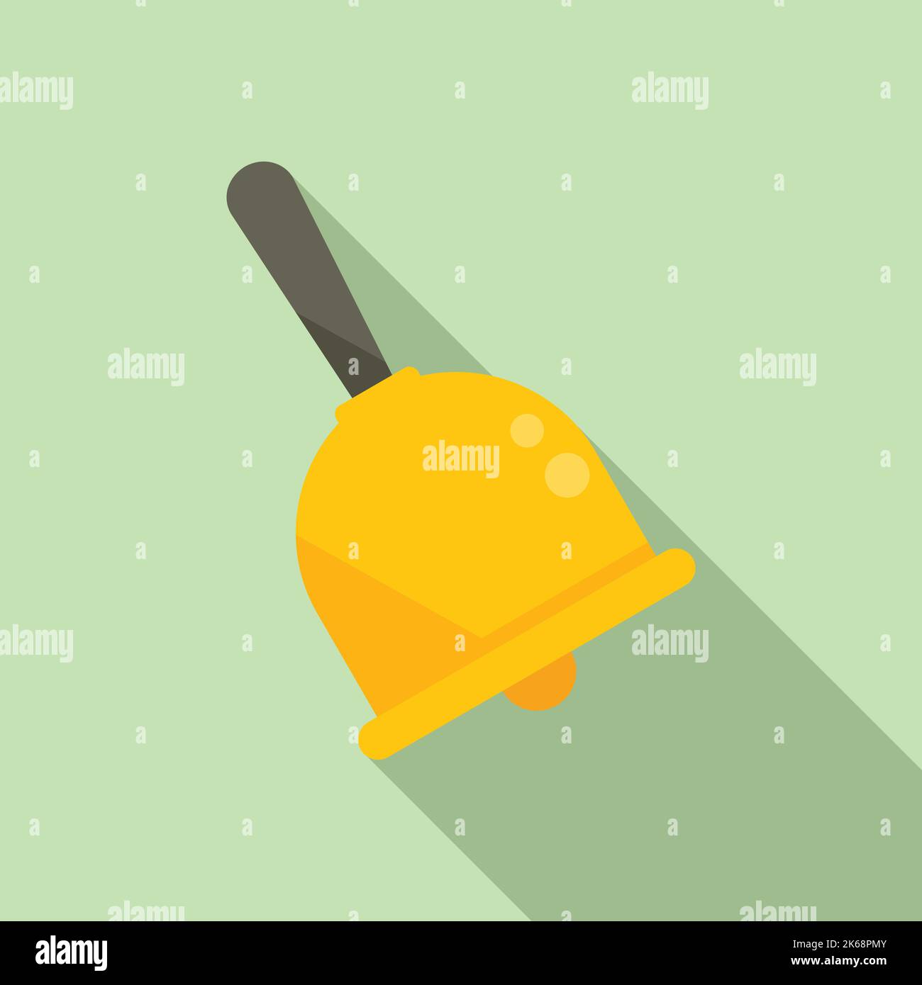 School bell icon flat vector. Test answer. Study school Stock Vector ...