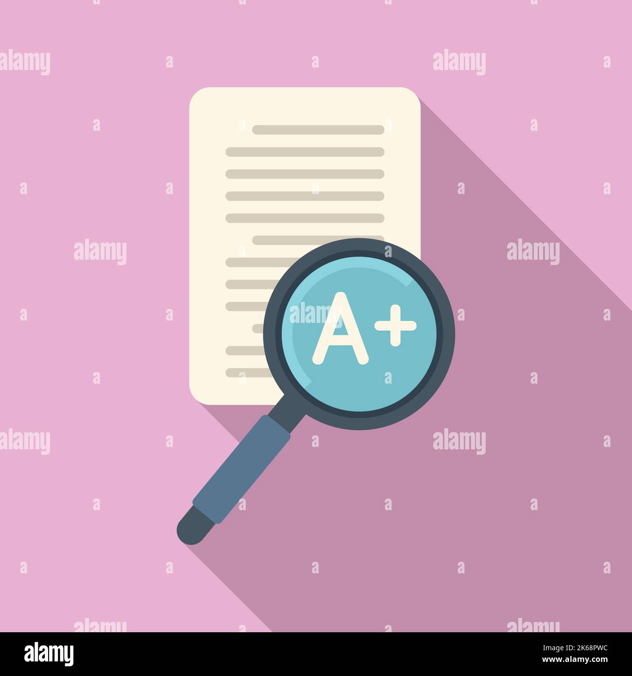 Test paper icon flat vector. Check form. Sheet mark Stock Vector Image ...