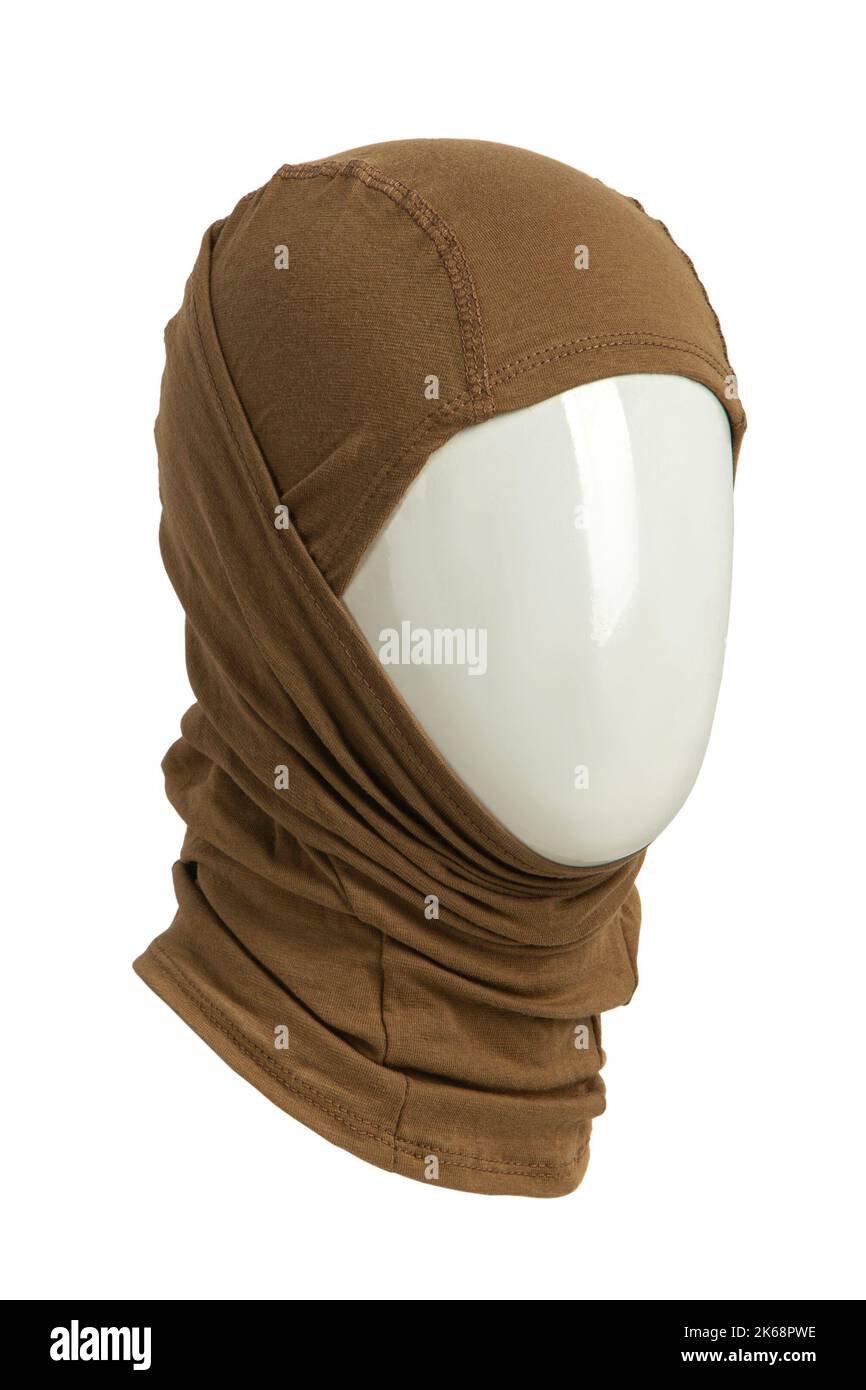 New balaclava headwear. Element of military uniform. Headgear to ...